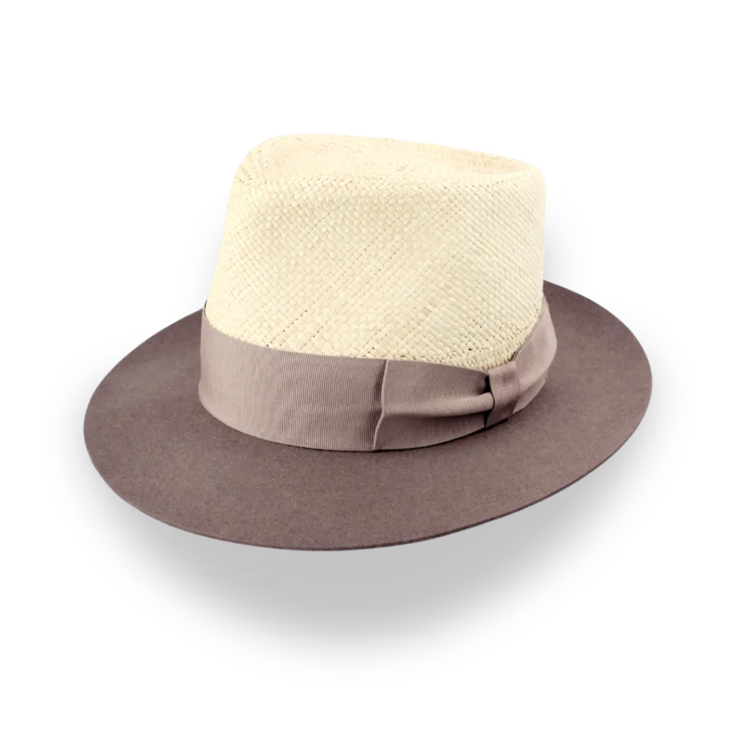 Custom Two-Tone Panama Fedora Hat | The Alexander – Agnoulita Hats