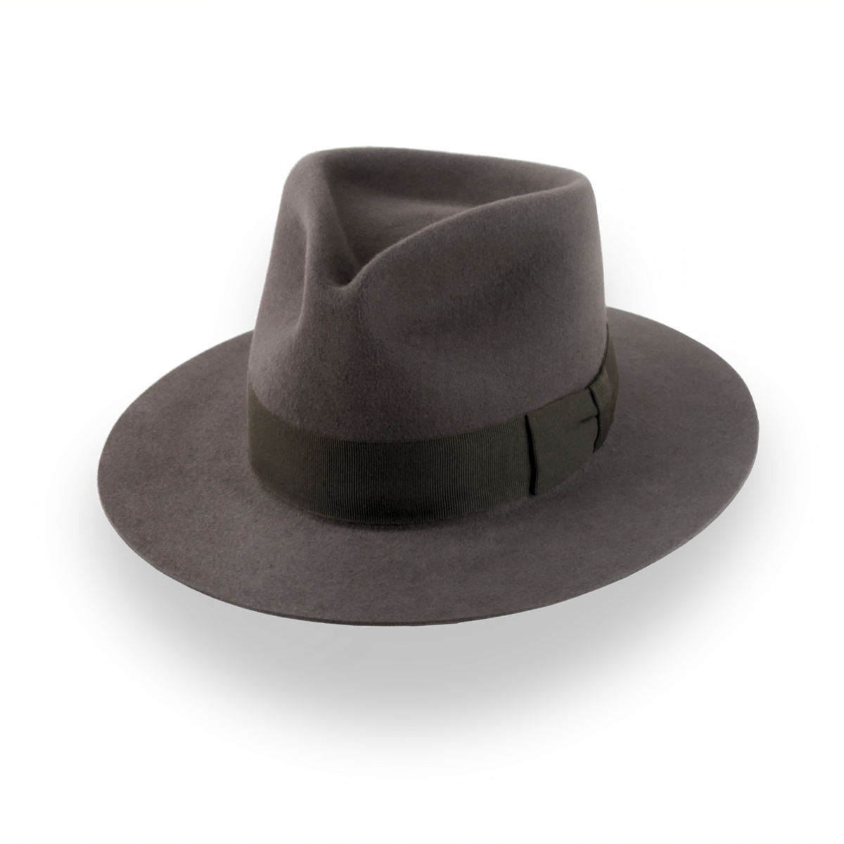 The Desperado | Caribou Grey Fedora Hat in Rabbit Fur – Agnoulita Hats