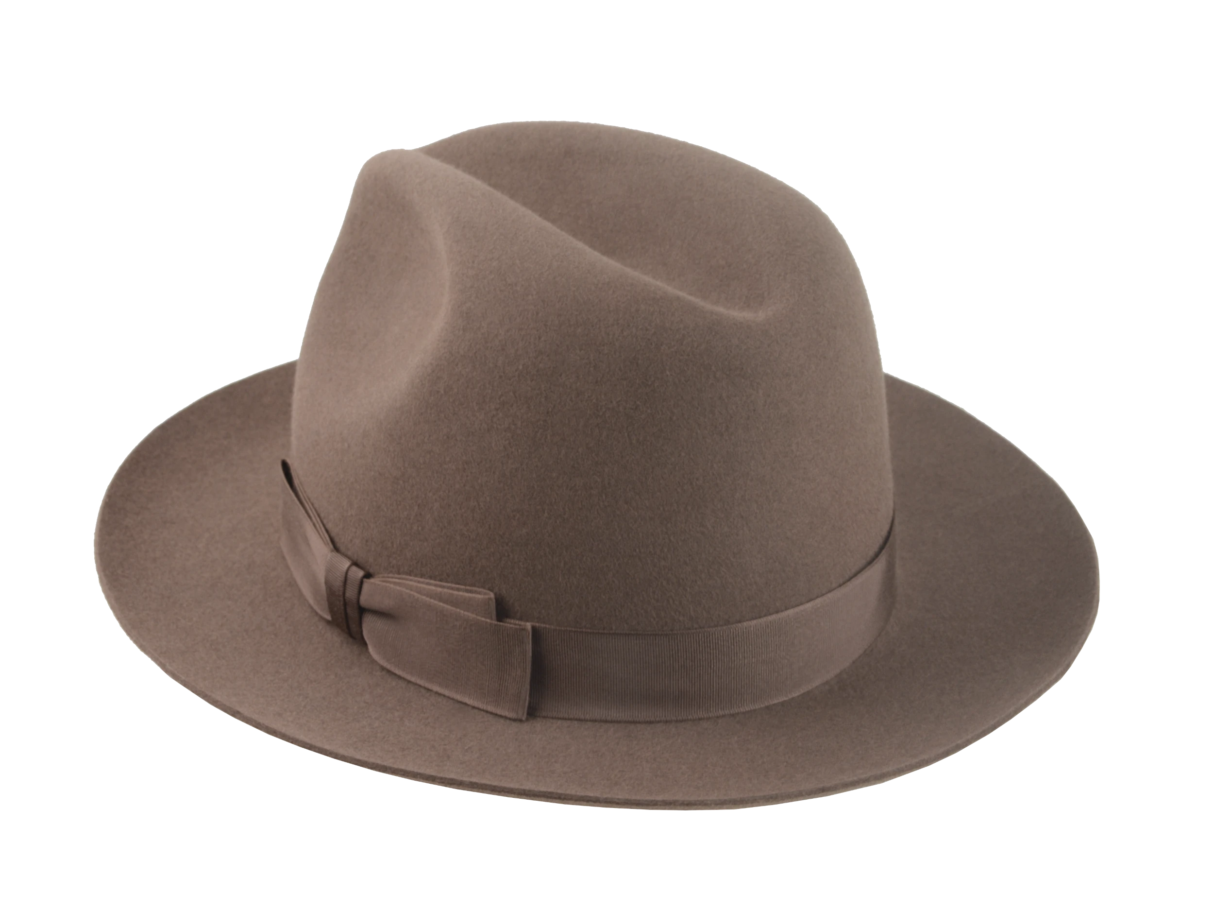 Taupe Fedora Hat - The Fortis | Agnoulita Handcrafted Hats
