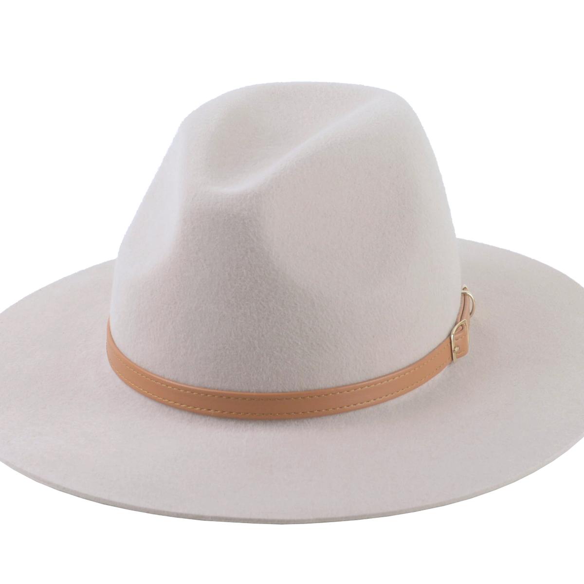 Beige Wide Brim Felt Hat - The Solstice | Agnoulita Hats