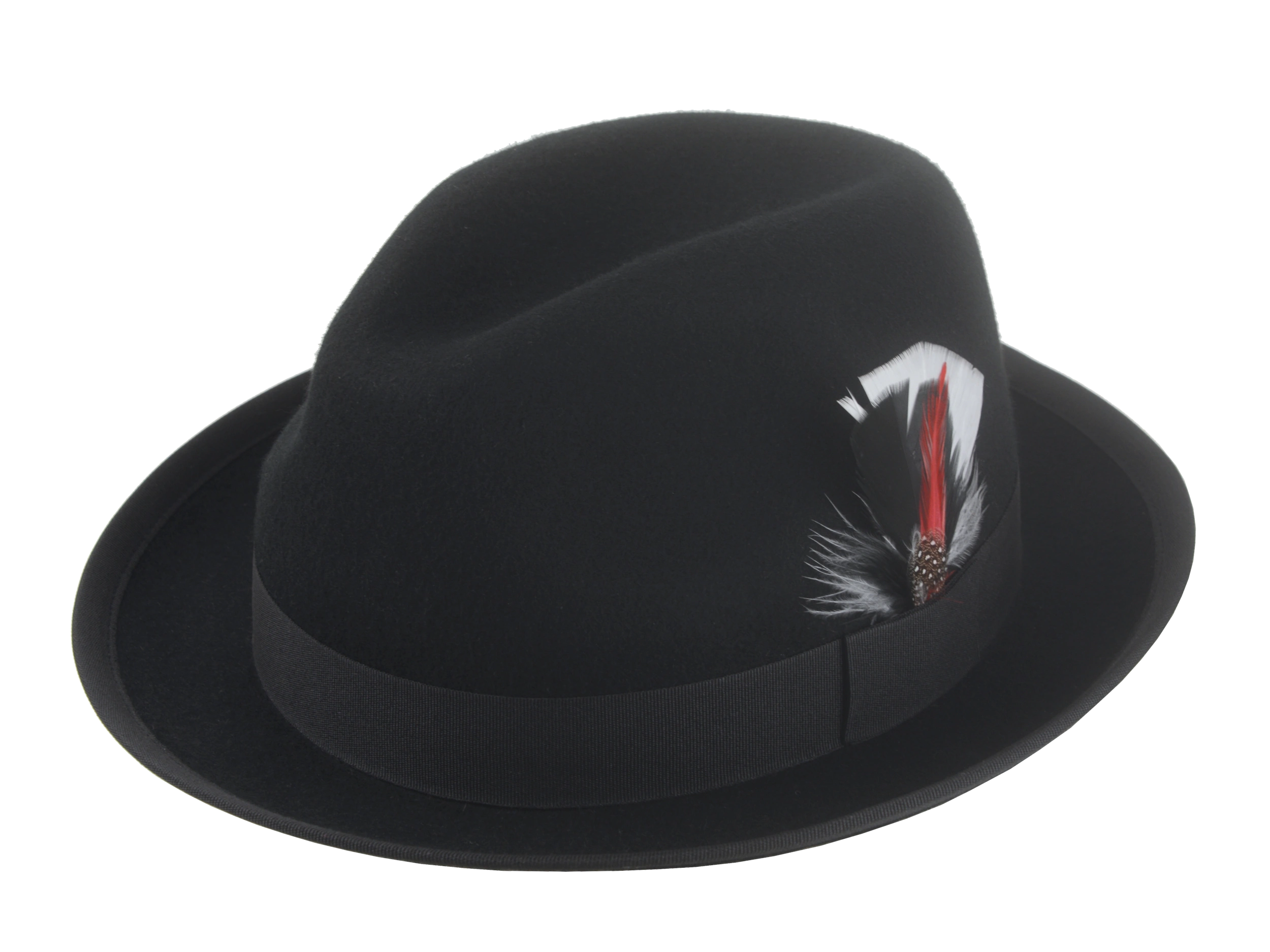 Black Stingy Brim Boston Trilby - The Crab | Agnoulita Hats