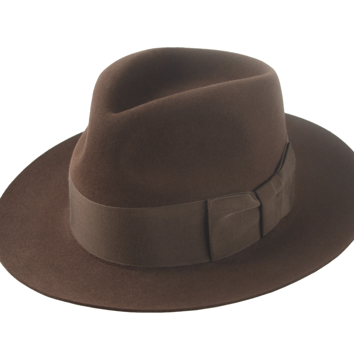 Brown 1940s Slope Back Fedora - The Savoy | Agnoulita Hats