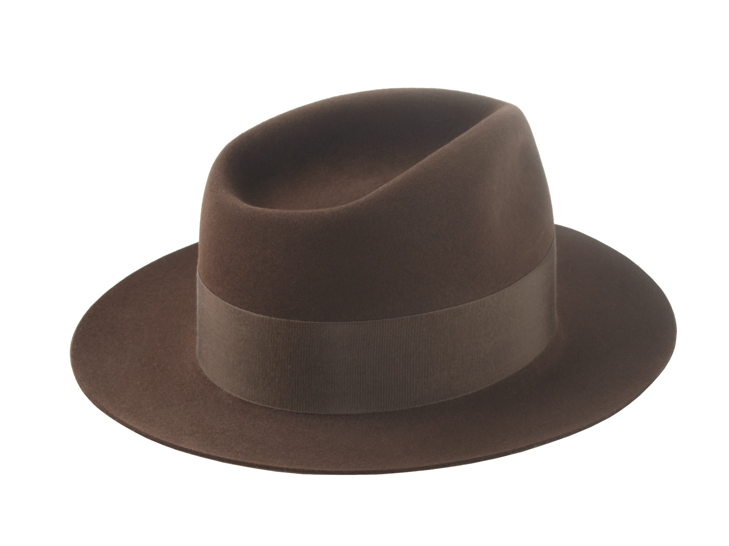 Brown 1940s Slope Back Fedora - The Savoy | Agnoulita Hats