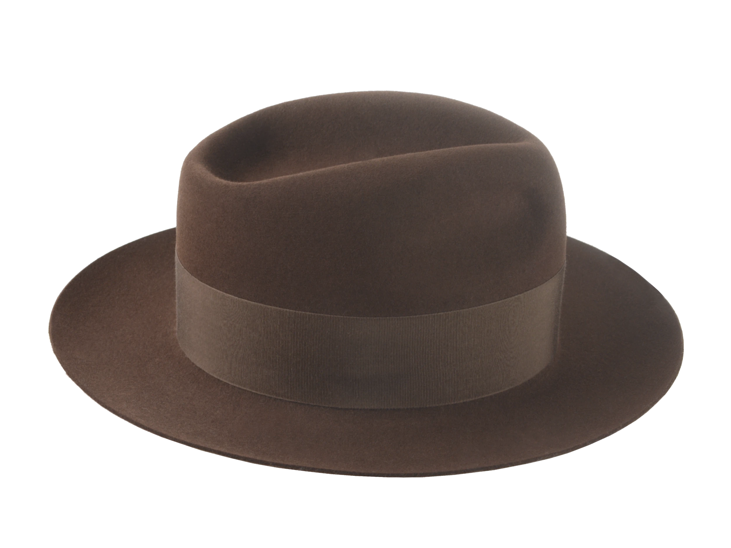 Brown 1940s Slope Back Fedora - The Savoy | Agnoulita Hats