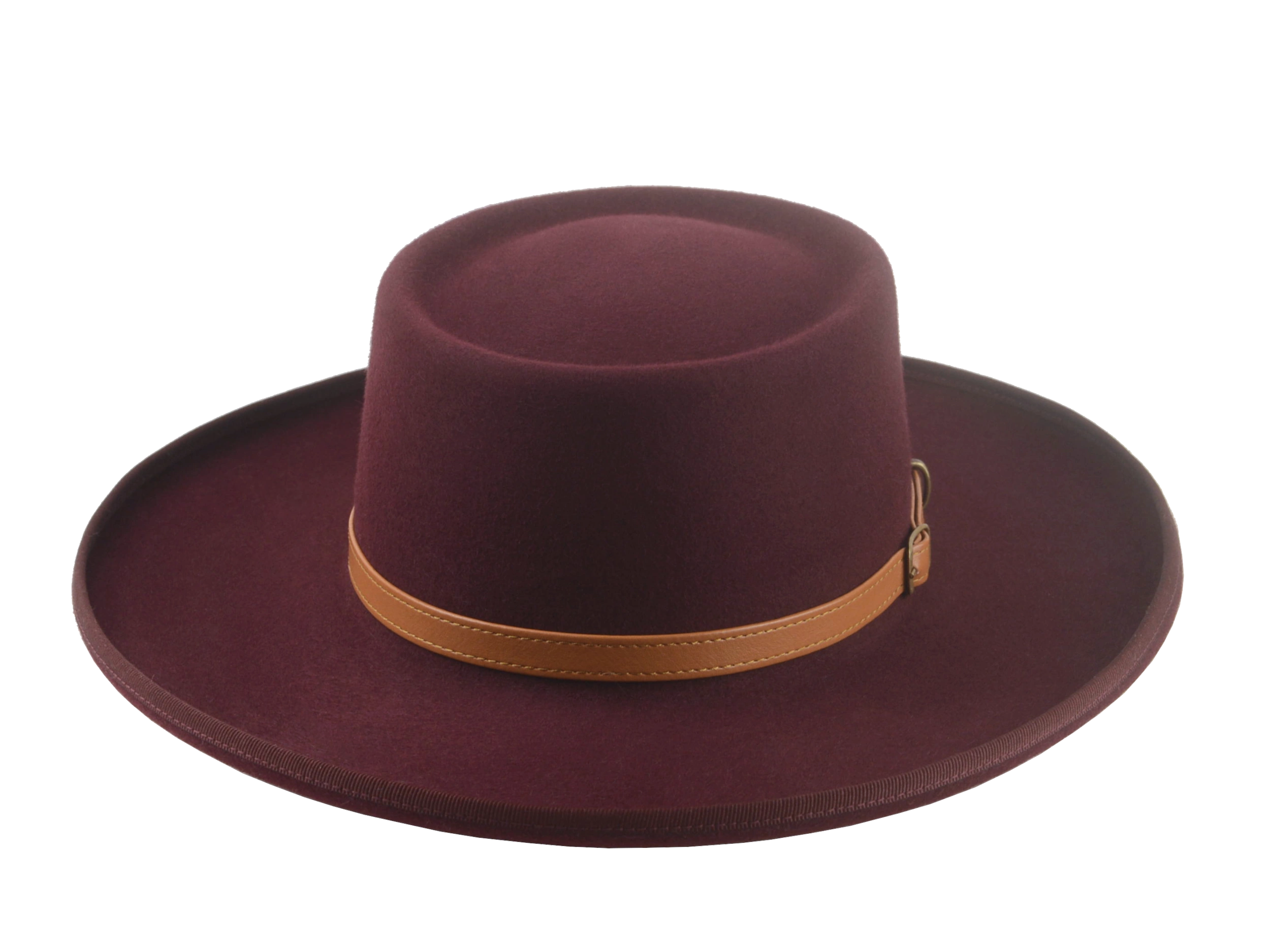Burgundy Gambler Hat - The Vista | Agnoulita Hats