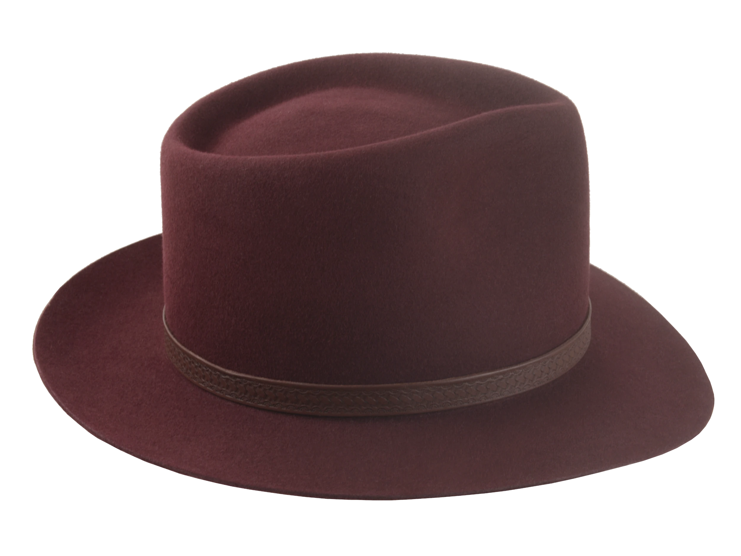 Burgundy Western Fedora - The Compass | Agnoulita Hats
