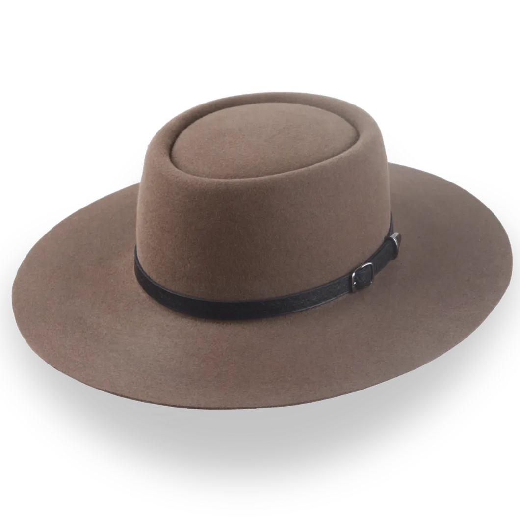 The Pioneer | Dark Taupe Telescope Crown Cowboy Hat – Agnoulita Hats