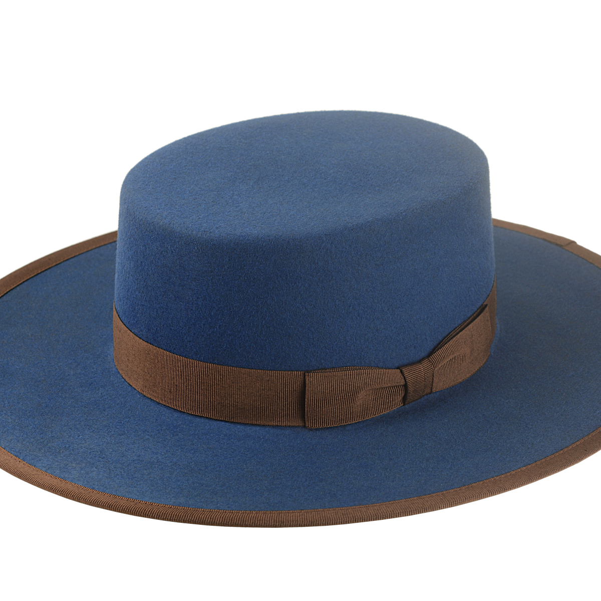 Stylish Blue Flat Cowboy Hat - The Gaucho | Agnoulita Hats