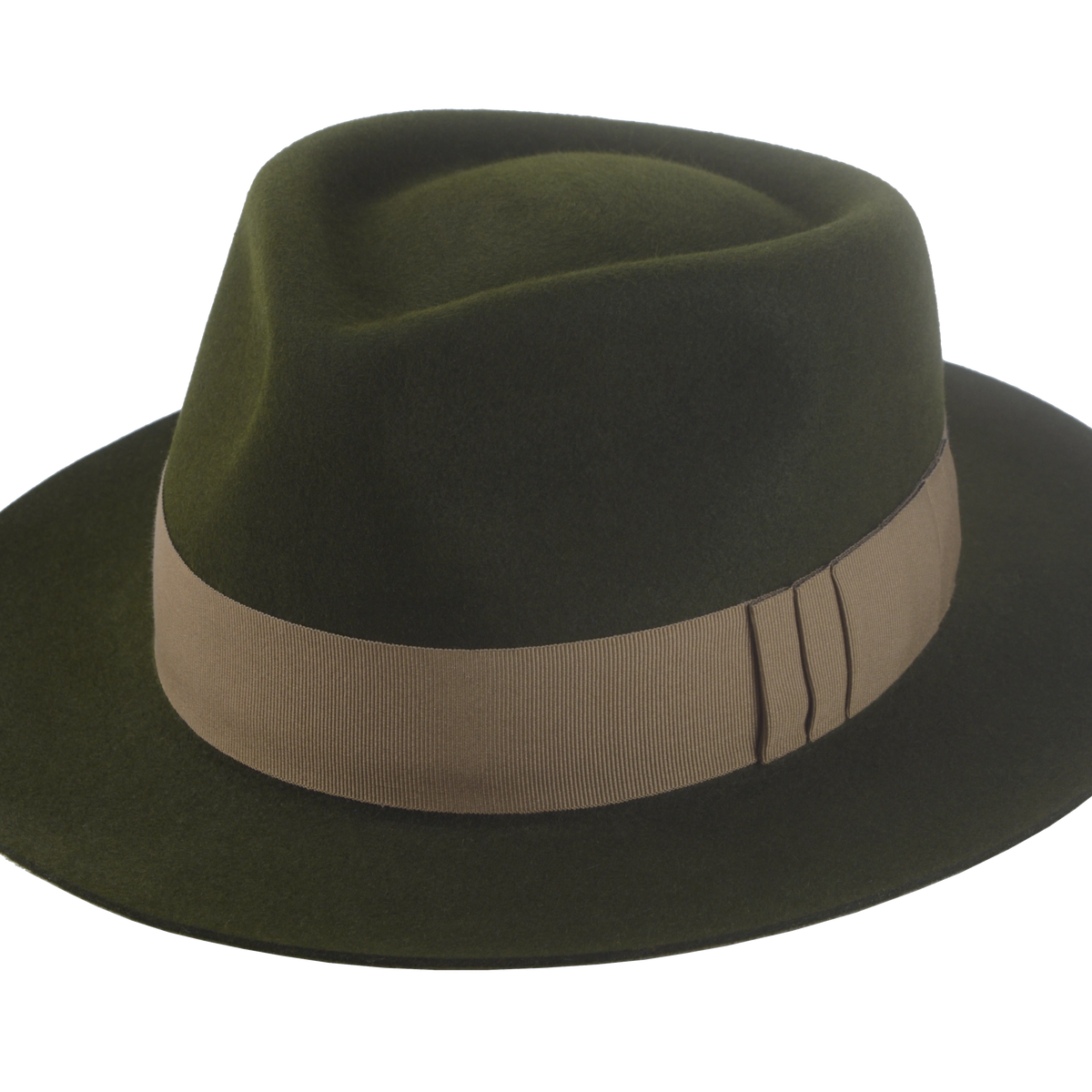 Dark Olive Green Jazz Fedora Hat - The Axel | Agnoulita Hats