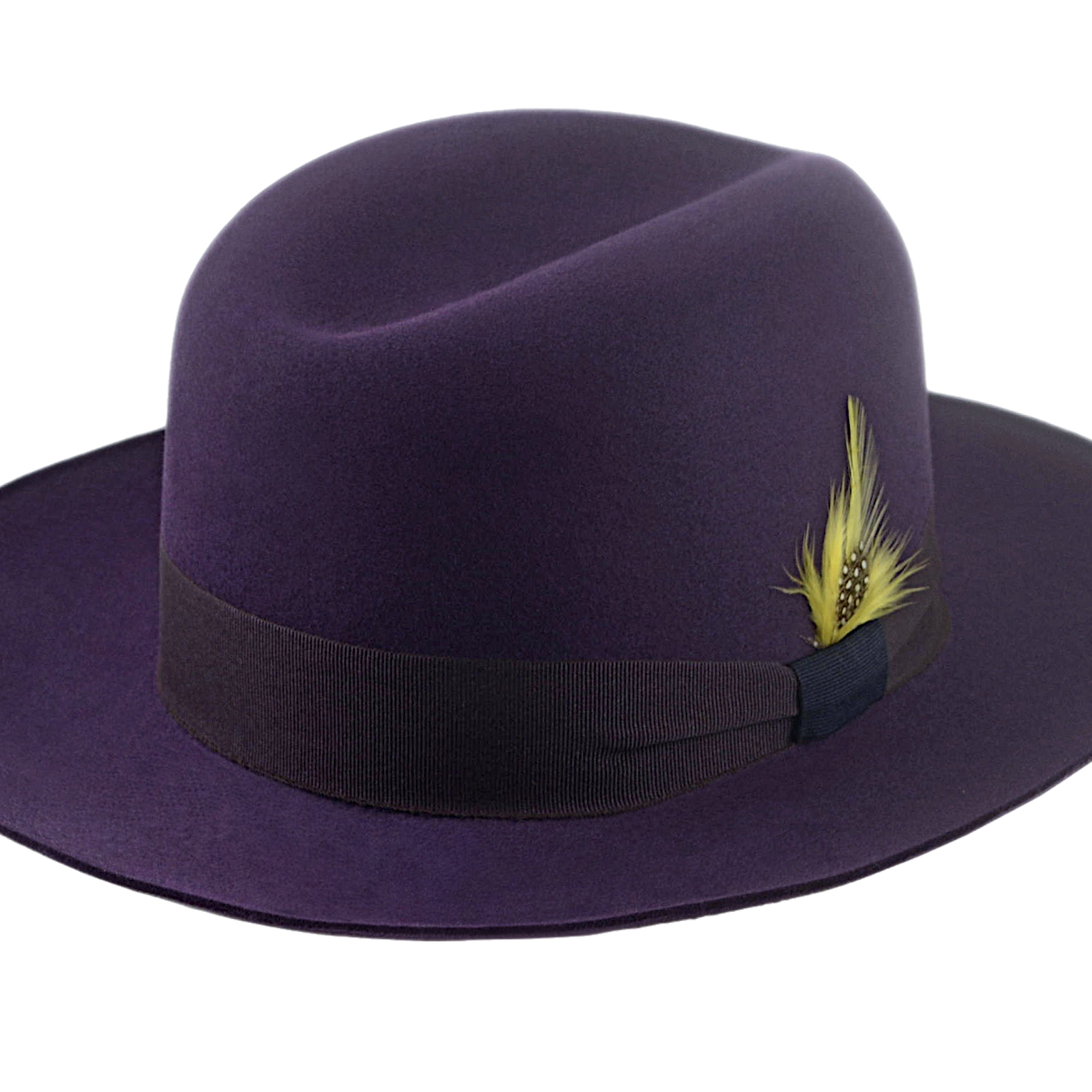 Dark Purple Fur Felt Fedora - The Tobin | Agnoulita Hats