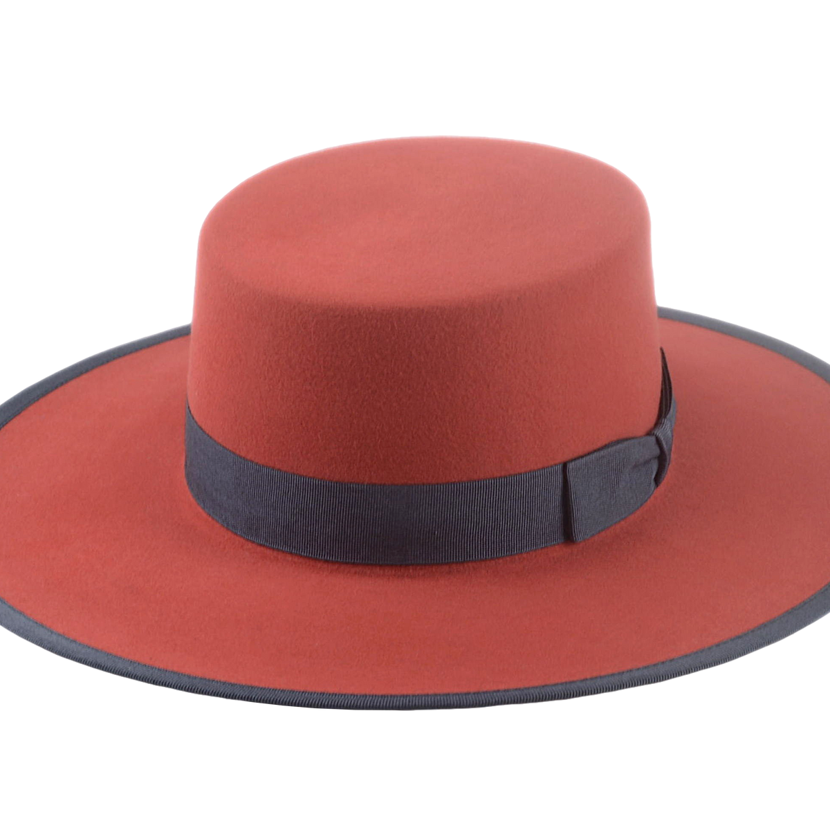 Red Western Flat Crown Hat - The Tower | Agnoulita Hats