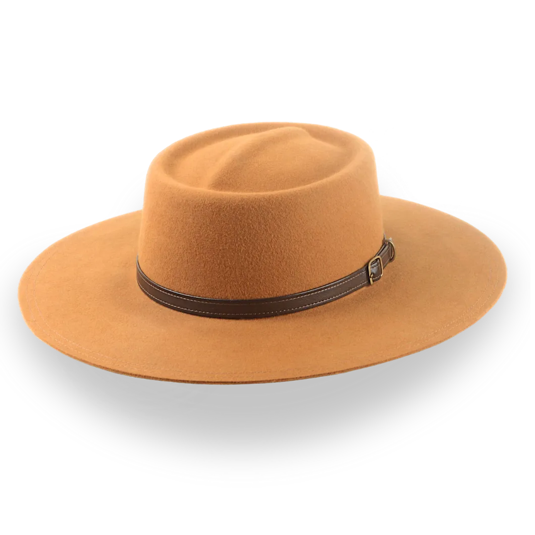 The Gambler | Ginger Flat Brim Cowboy Hat – Agnoulita Hats
