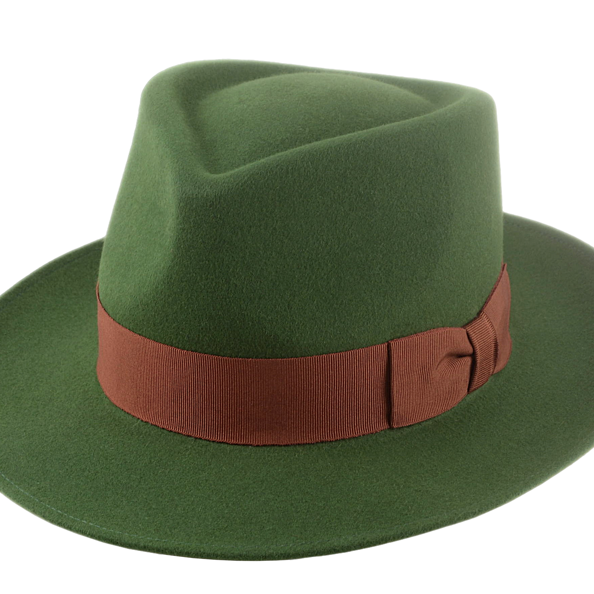 Forest Green Snap Brim Fedora - The Sovereign | Agnoulita