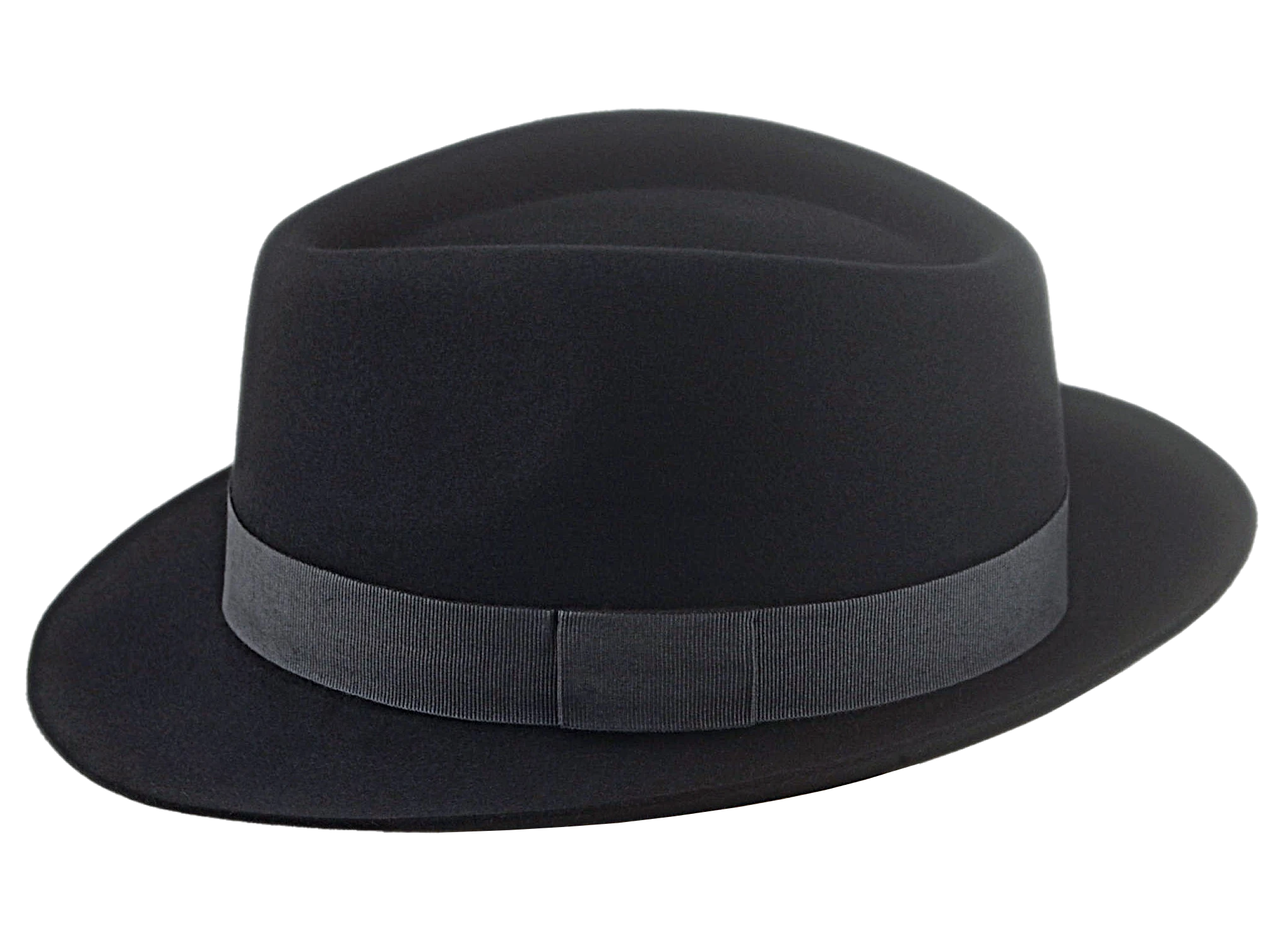 Black Low Crown Fedora Hat - The Cooper | Agnoulita Hats