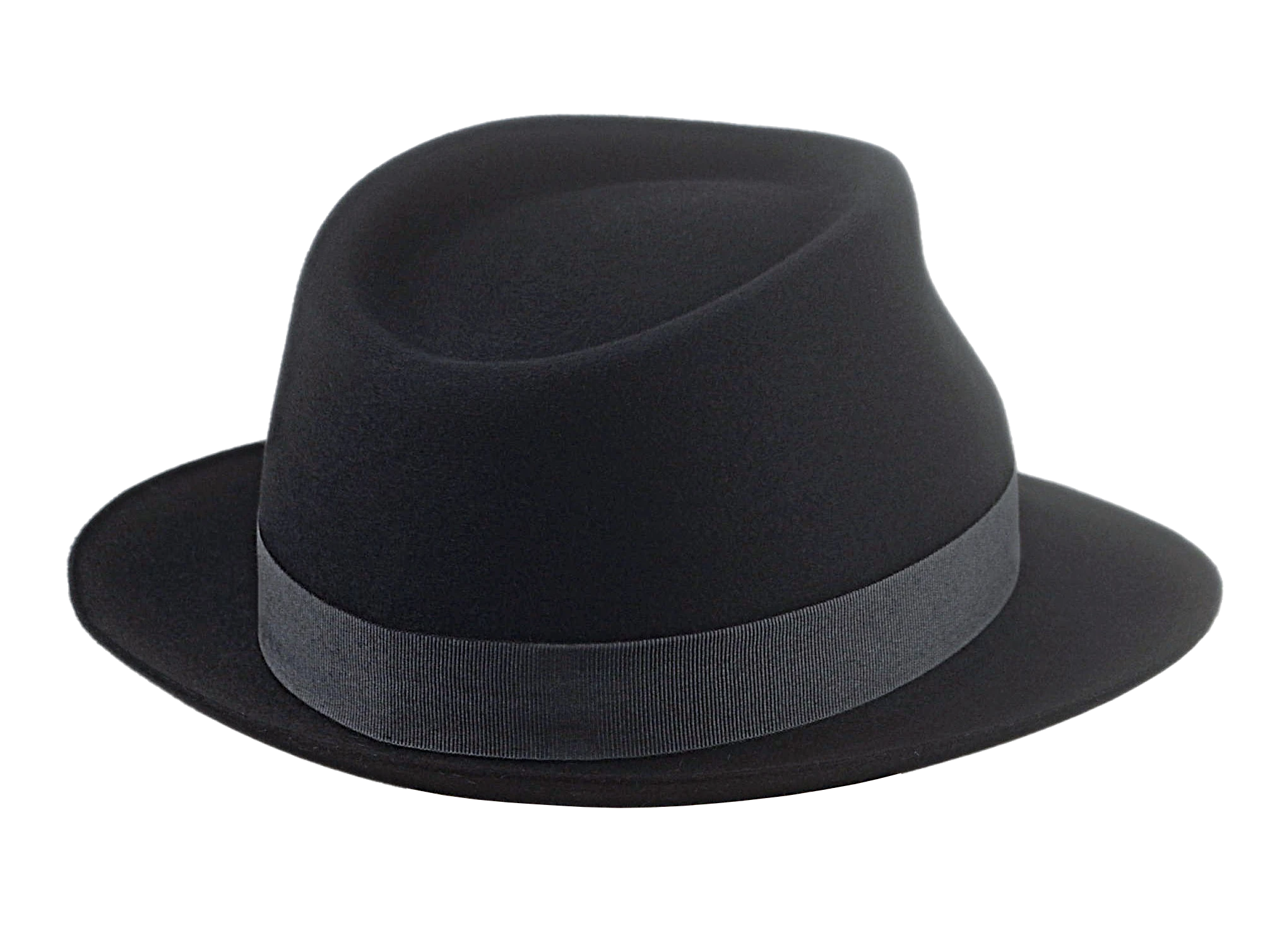 Black Low Crown Fedora Hat - The Cooper | Agnoulita Hats