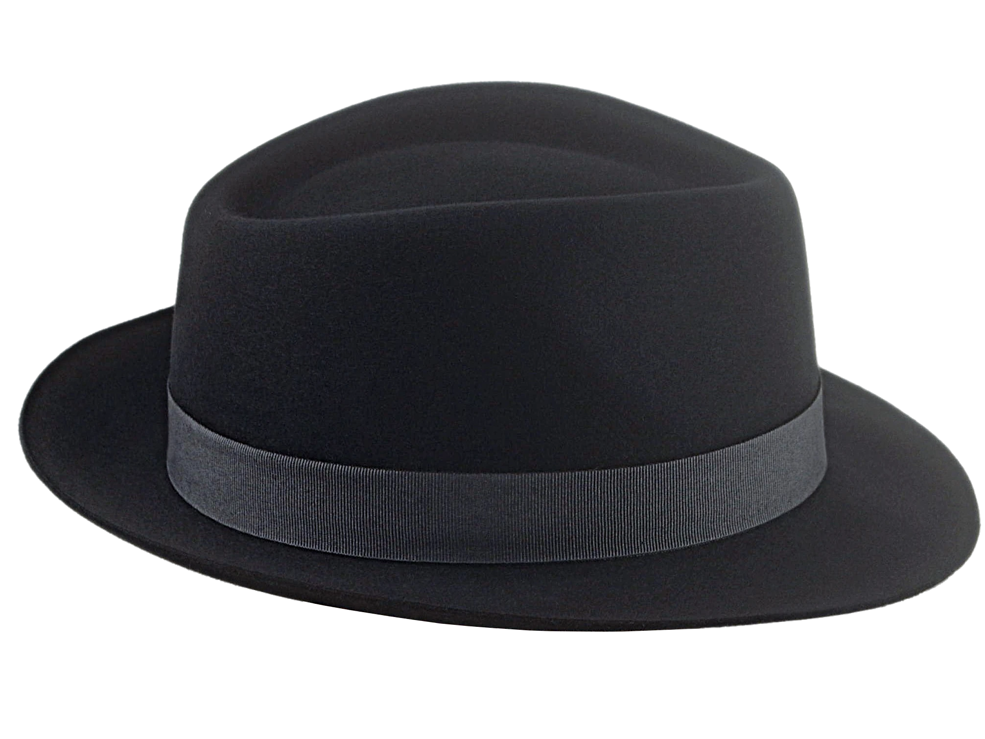 Black Low Crown Fedora Hat - The Cooper | Agnoulita Hats