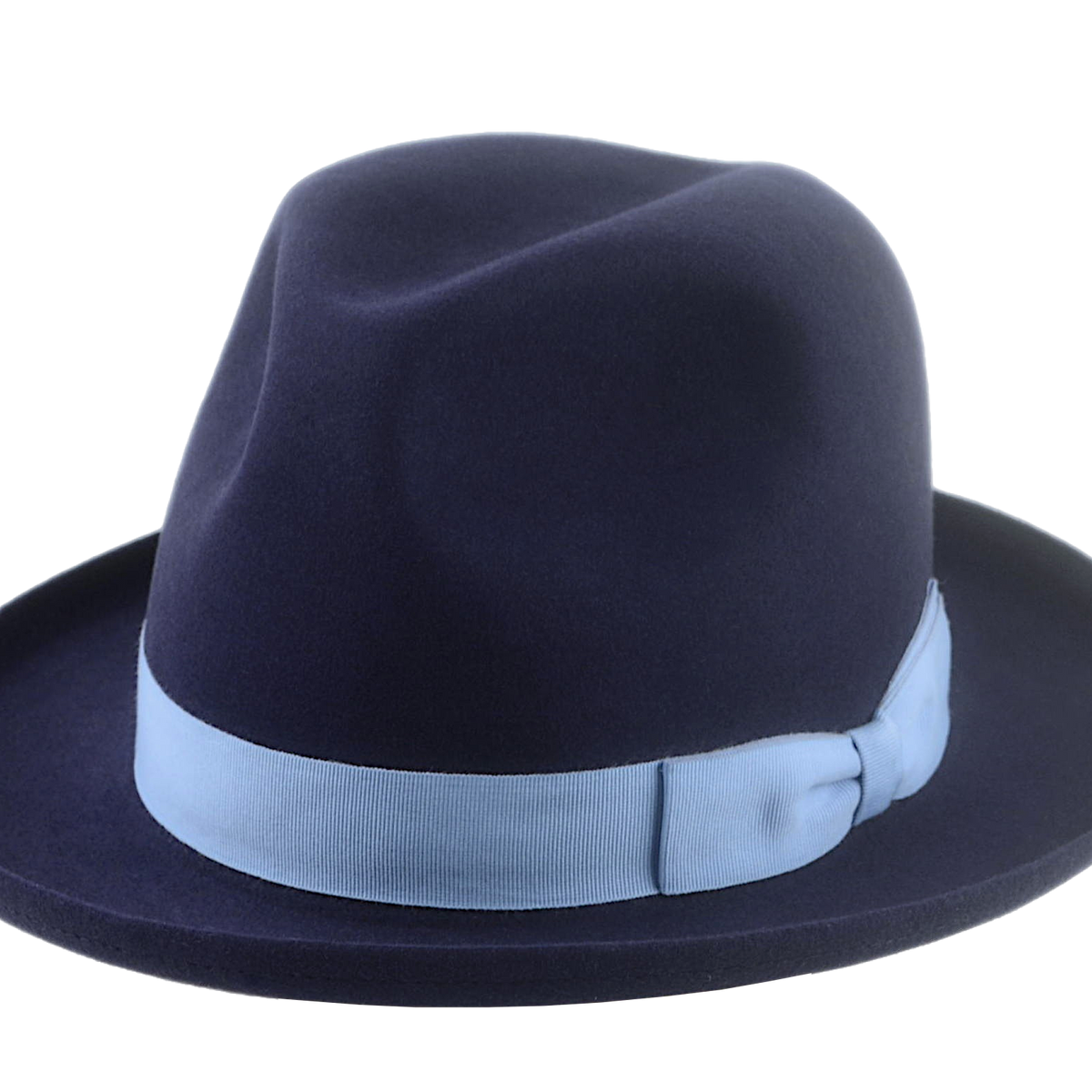 Navy Blue Homburg Fedora - The Cyrus | Agnoulita Hats