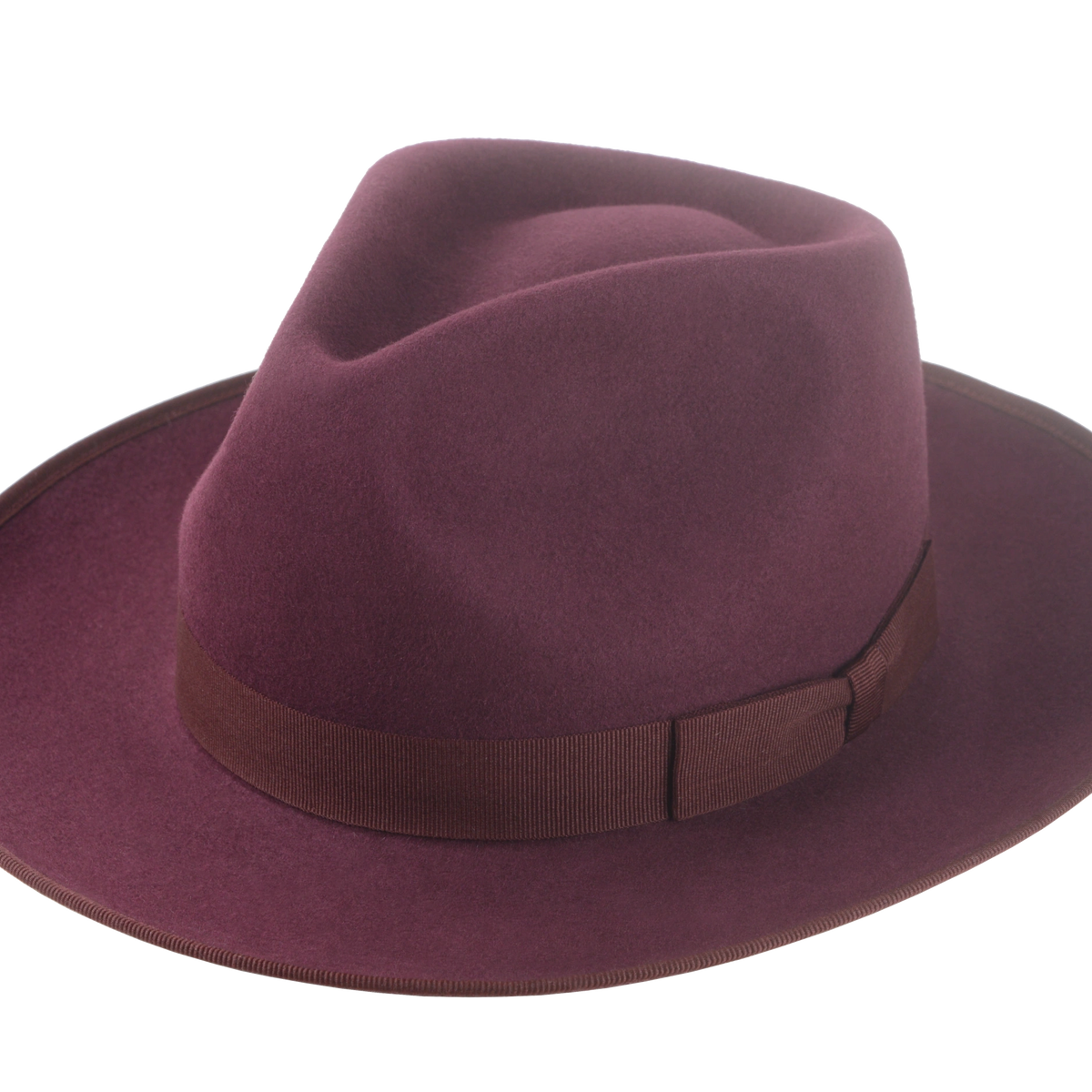 Wine red wide brim fedora hat - Ulysses | Agnoulita Hats